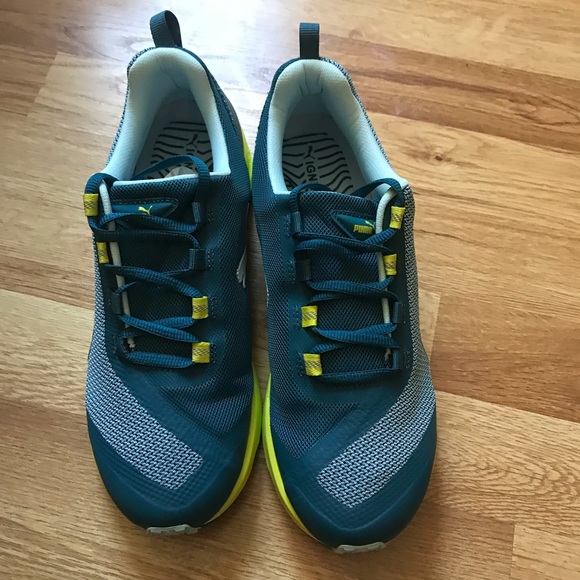 Puma | Shoes | Puma Ignite Xt Sneakers Teal Yellow | Poshmark
